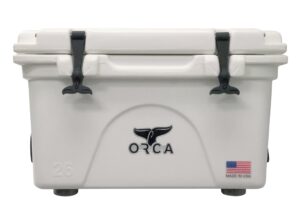 orca bw0260orcorca cooler, 26-quart, white, aluminum