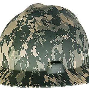 MSA 10104254 Freedom Series V-Gard Full-Brim Hard Hat With Fas-Trac III Ratchet Suspension, Polyethylene Shell, Self Adjusting Crown Straps - Standard Size in American Camouflage