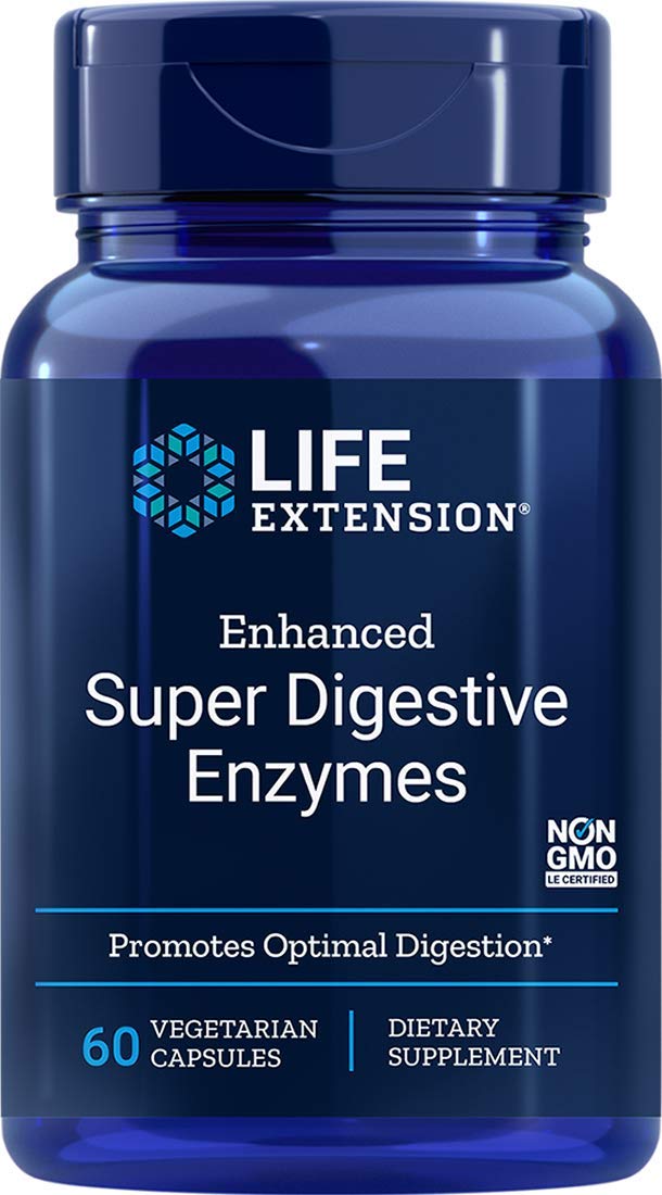 Life Extension Enhanced Super Digestive Enzymes 2-pack (2x60 Vegetarian Capsules)