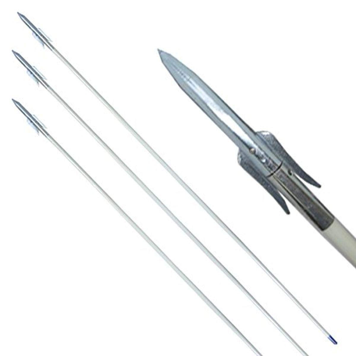 Scuba Choice 36" Archery Bow Fishing Fish Hunting Arrow head with Silver Torpedo Tip x 3