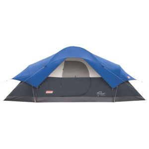 coleman 8-person tent for camping | red canyon car camping tent, blue