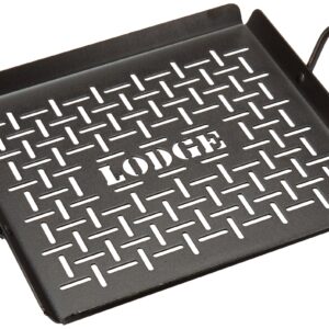 Lodge CRSGP12 Carbon Steel Grilling Pan, Pre-Seasoned, 12-inch