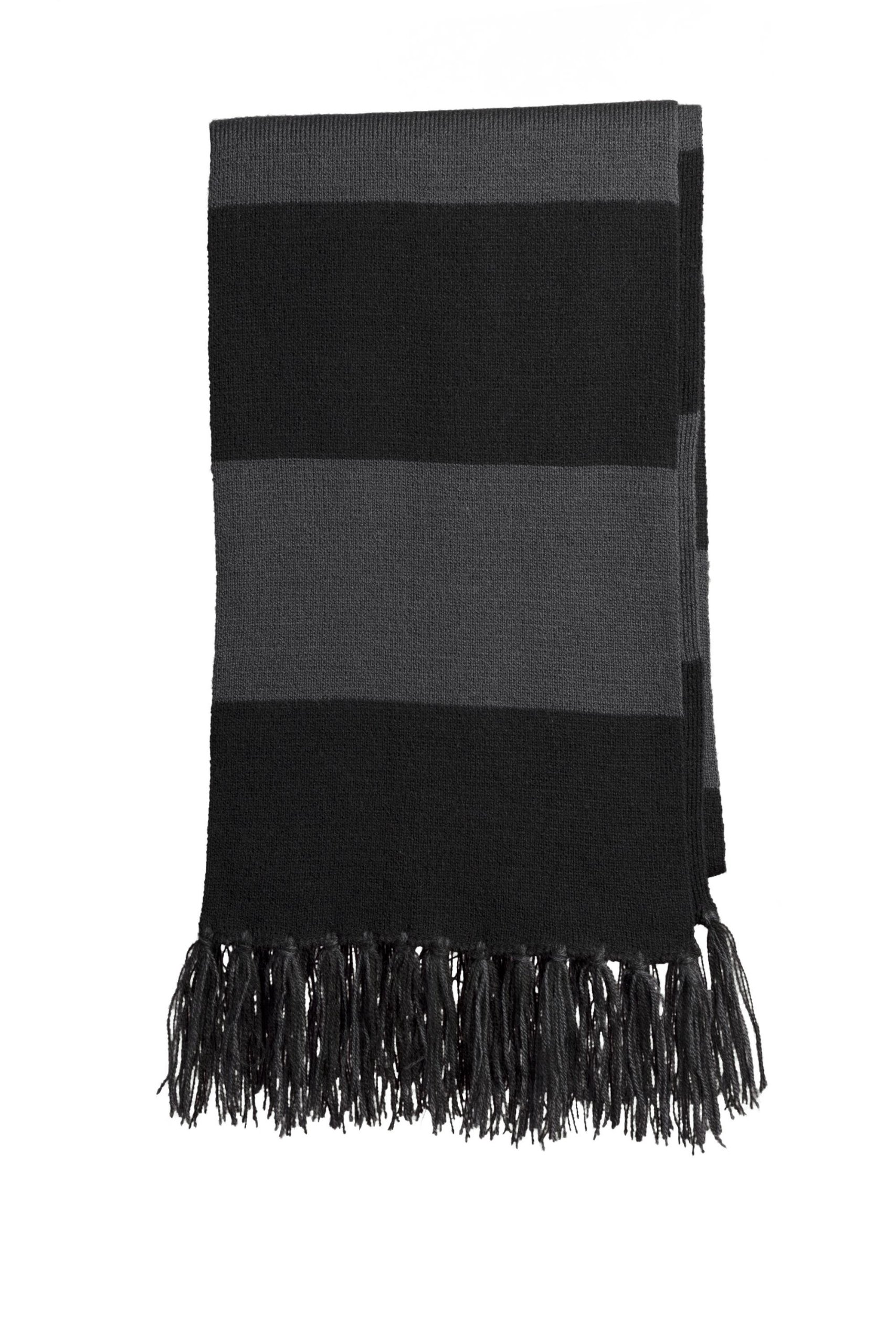 Sport-Tek Spectator Scarf STA02 - Black/Iron Grey STA02 OS