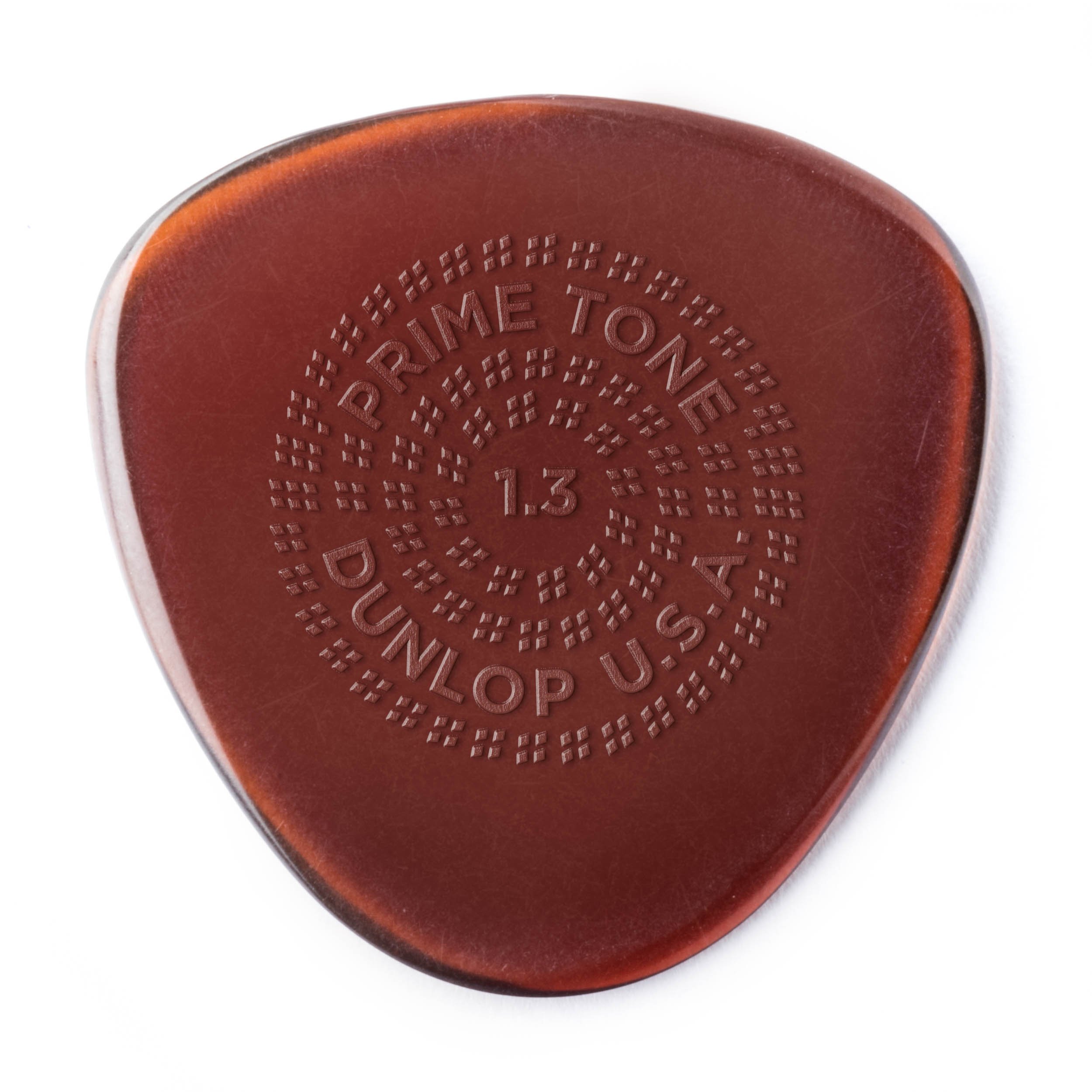 Dunlop Primetone Semi-Round 1.3mm Sculpted Plectra (Grip) - 3 Pack Guitar Picks (514P1.30)