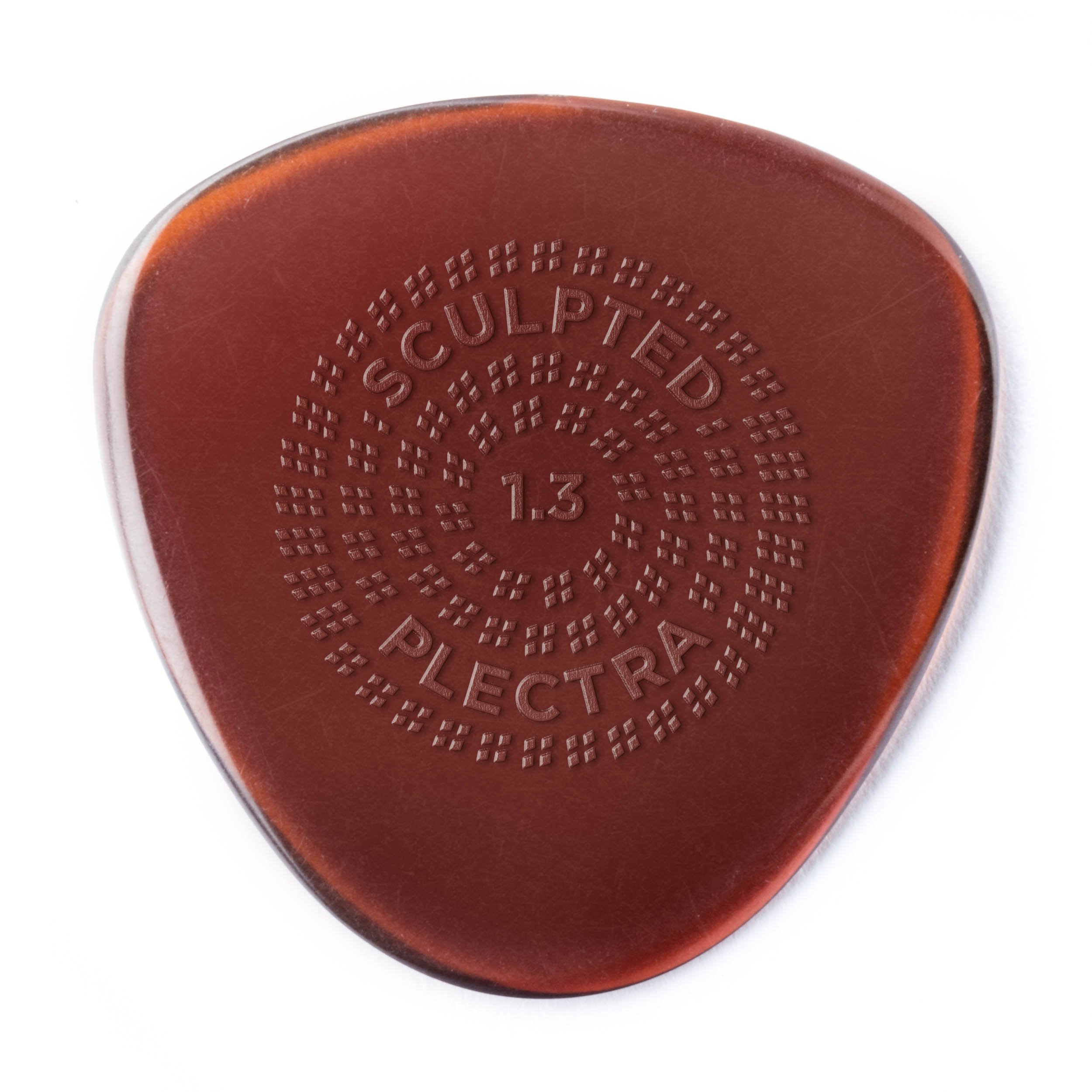 Dunlop Primetone Semi-Round 1.3mm Sculpted Plectra (Grip) - 3 Pack Guitar Picks (514P1.30)