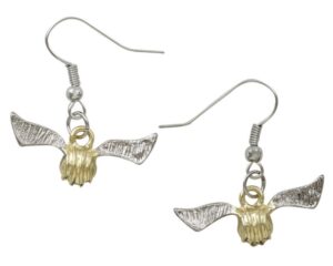 harry potter golden snitch earrings