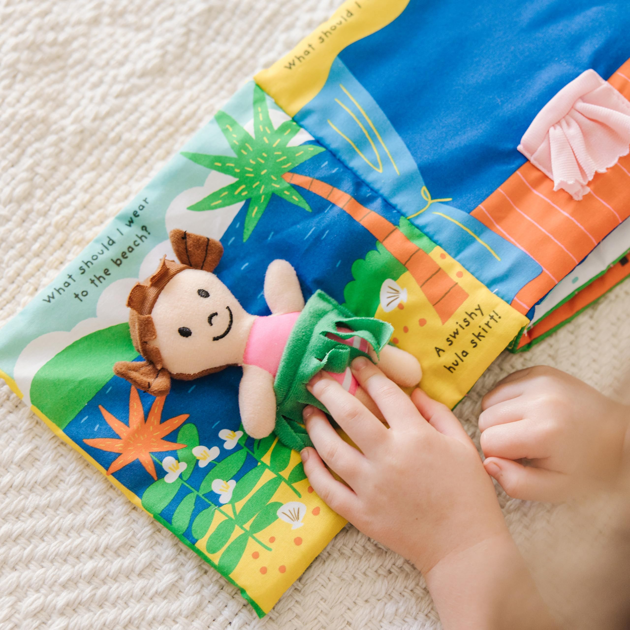 Melissa & Doug Soft Activity Baby Book - What Should I Wear? - Sensory Travel Toys, Dress Up Doll For Babies And Toddlers