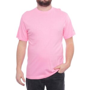 spalding men's basic crew neck cotton t-shirt, rose bud, small