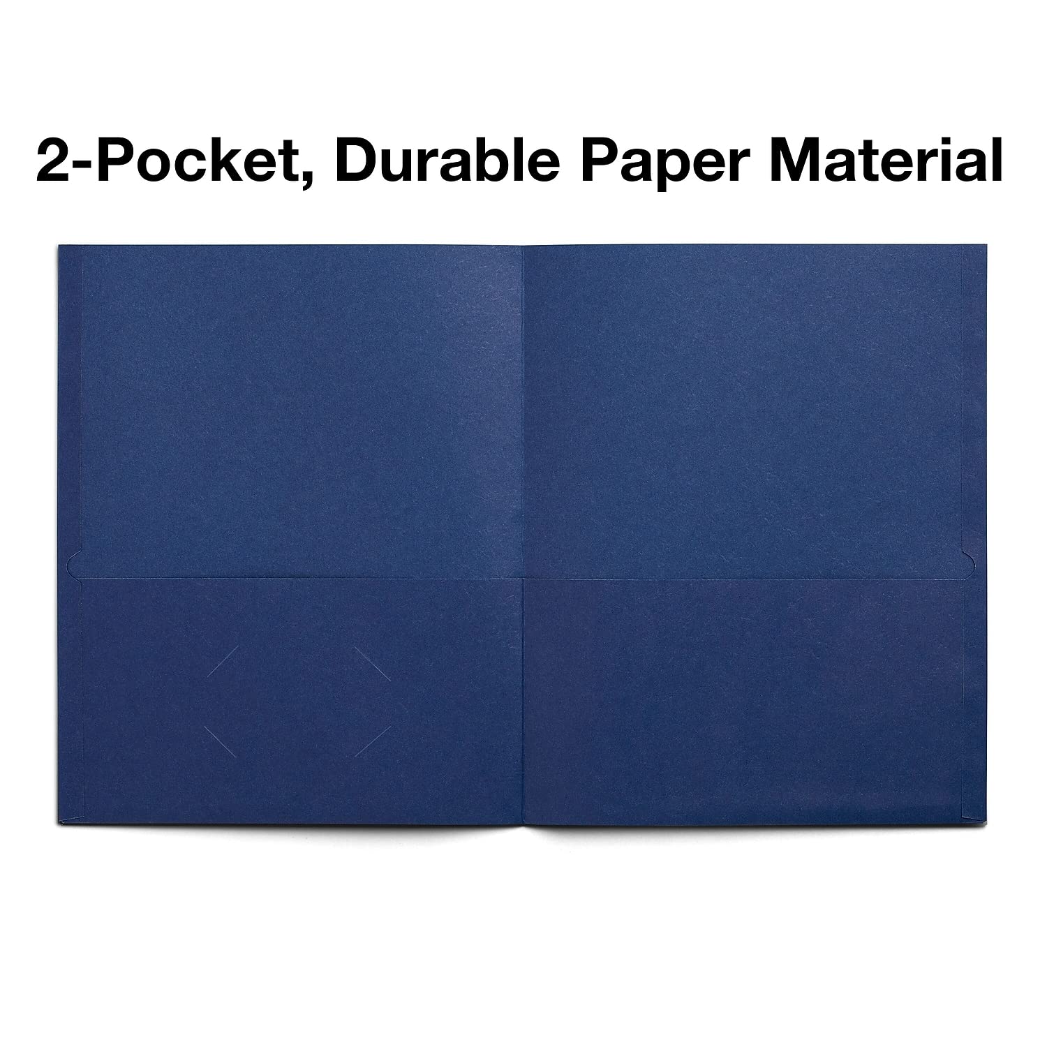 Staples 907701 2-Pocket Folders, Dark Blue, 10/Pack (13377-CC)