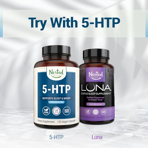 Luna Sleep Aid | Non-Habit Forming Natural Sleep Aid with Valerian Root, Melatonin, Chamomile, Lemon Balm, and More | Sleeping Pills for Adults with Naturally Sourced Ingredients - 60 Vegan Capsules