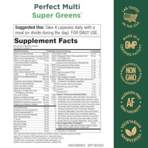 Purity Products Perfect Multi Super Greens Dietary Supplement Health Nutrition, 120 count