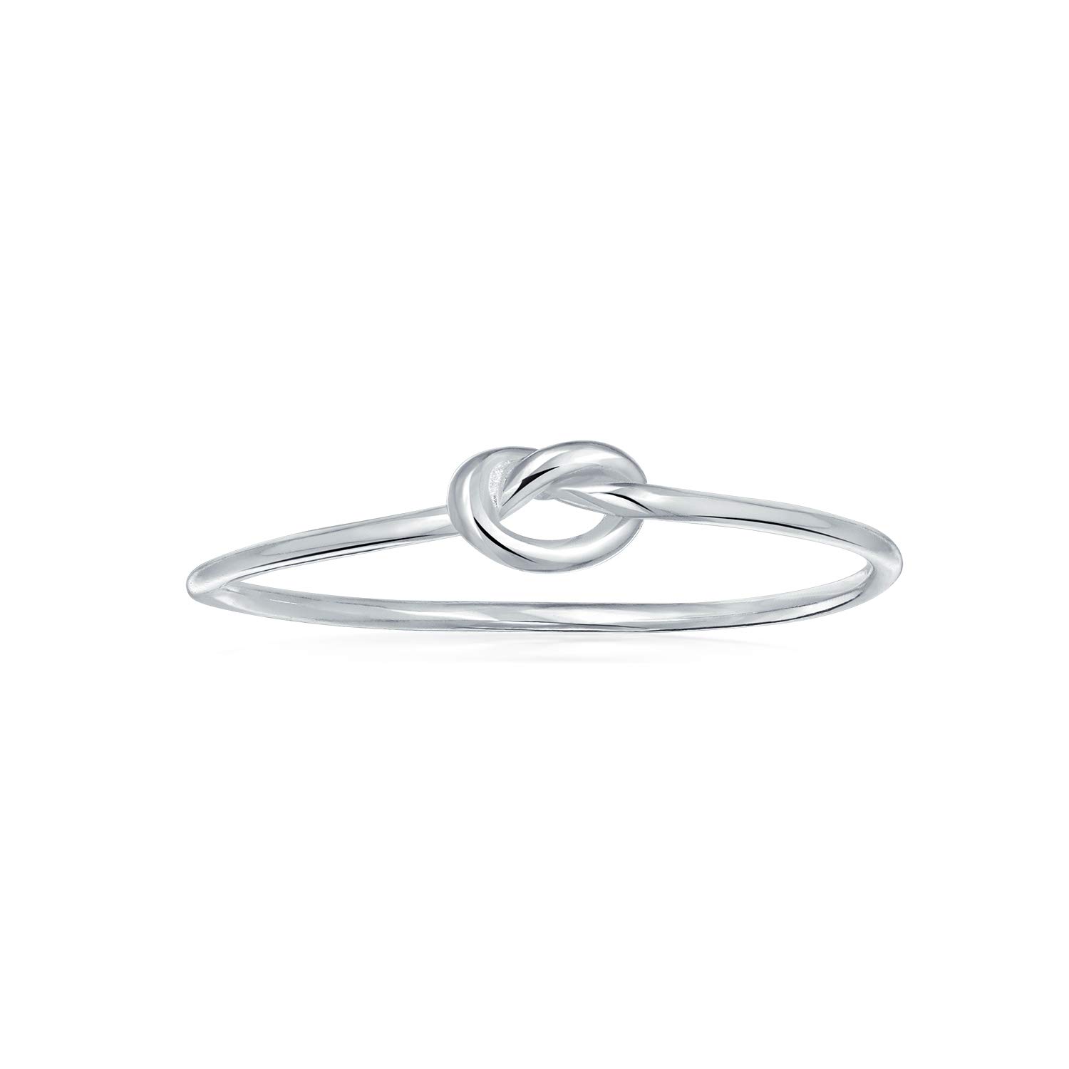 Bling Jewelry 925 Sterling Silver Stackable Thin Love Knot Band Ring SIZE 7