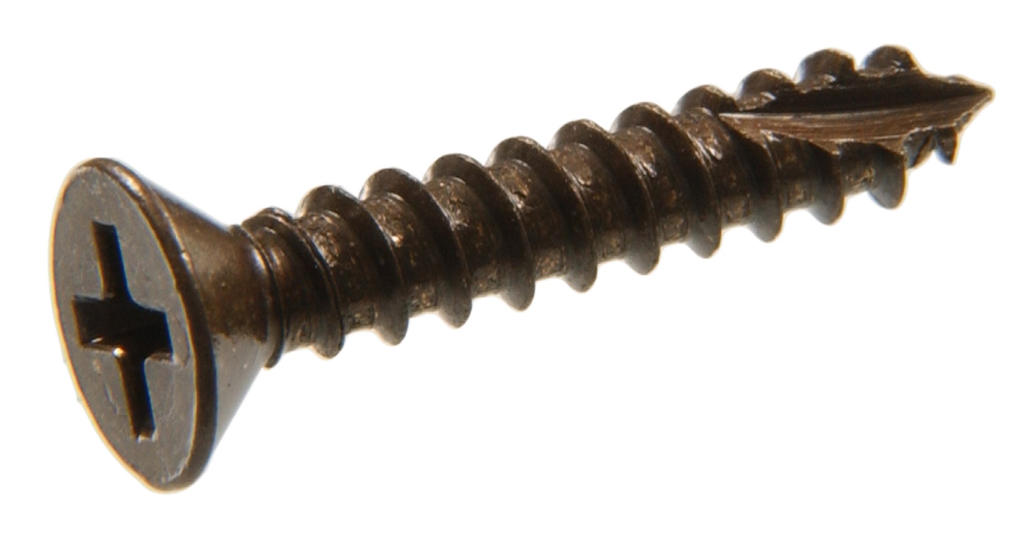 The Hillman Group 45461 7-Inch x 1-1/4-Inch Flat Phillips Wood Screw, Antique Bronze, 20-Pack