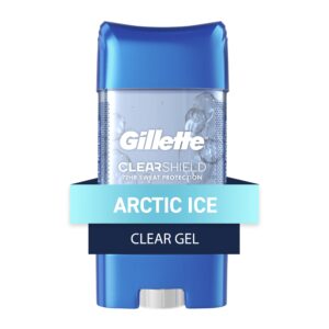 gillette antiperspirant and deodorant for men, clear gel, artic ice, 3.8oz