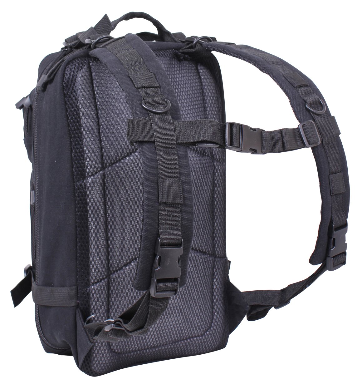 Black Tactical Canvas Go Pack Backpack