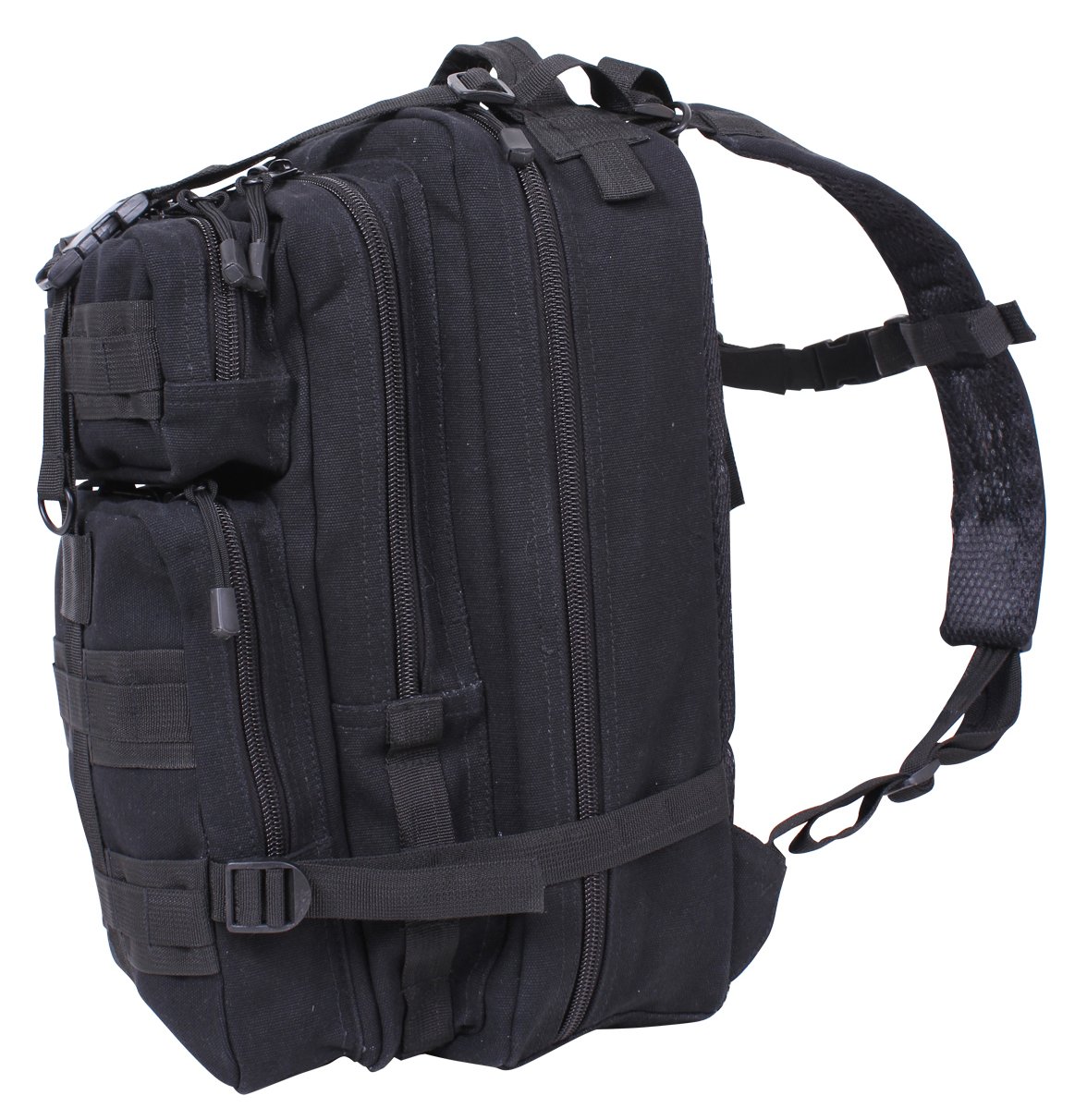 Black Tactical Canvas Go Pack Backpack