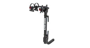 rhino-rack take 2 hitch mount 2 bike carrier, folds out to access trunk or hatch & folds down easy when not in use, heavy duty with adjustable cradles, black (rbc045)