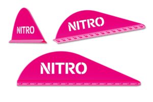 pine ridge archery nitro vane 2.0 archery fletch, neon pink, 100-pack