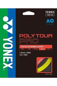 yonex unisex's poly tour pro string set-yellow, 1.3 mm