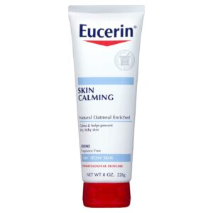 eucerin skin calming, fragrance free creme 8 oz (pack of 2)