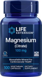 life extension magnesium citrate, 100 mg, 100 capsules (2 pack)