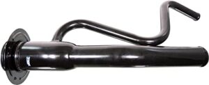 apdty 688839 gas tank fuel filler neck tube steel pipe compatible with 1999-2010 ford f250 f350 f450 super duty pickup w/diesel engine (96" inch bed length; black powder coated; replaces 8c3z9034kf,