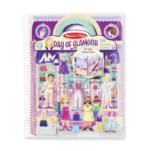 melissa & doug puffy sticker activity book: day of glamour - 196 reusable stickers - fsc certified