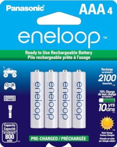 eneloop panasonic bk-4mcca4ba aaa 2100 cycle ni-mh pre-charged rechargeable batteries, 4-battery pack