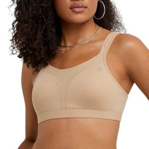 champion womens spot comfort full support sports bra, nude, 38dd us