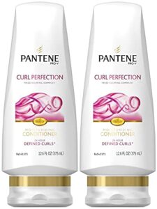 pantene pro-v curly hair curl perfection moisturizing conditioner, 12 fl oz (pack of 2)