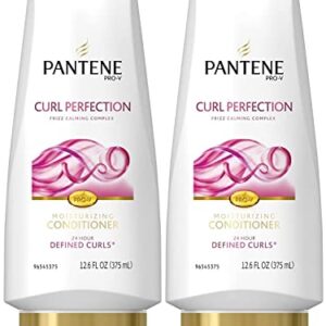 Pantene Pro-V Curly Hair Curl Perfection Moisturizing Conditioner, 12 Fl Oz (Pack of 2)