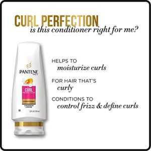 Pantene Pro-V Curly Hair Curl Perfection Moisturizing Conditioner, 12 Fl Oz (Pack of 2)