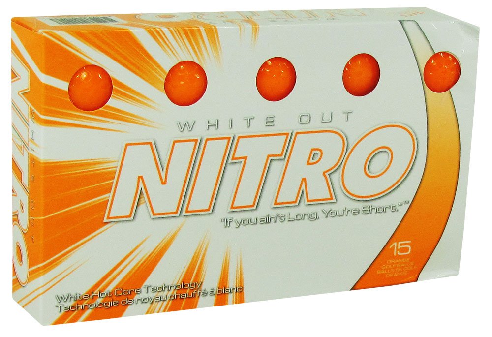 Nitro White Out Ball (15-Pack), Orange