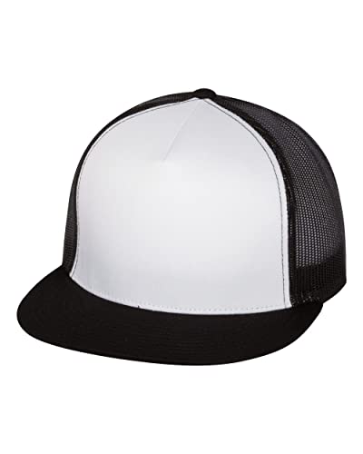 Yupoong Unisex Adult Classic Two Tone Trucker Cap, Black/White/Black, One Size