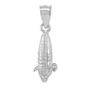 925 sterling silver corn on a cob charm pendant