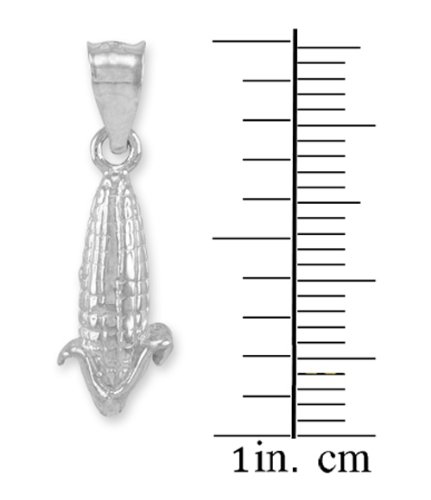 925 Sterling Silver Corn on a Cob Charm Pendant