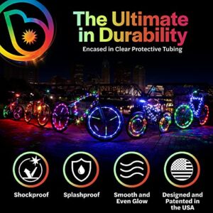 Brightz WheelBrightz 2-Pack Bike Wheel Lights, Blue - LED Bike Lights for Tires - Bike Lighting Parts & Accessories - Outdoor Summer Fun for Boys and Girls