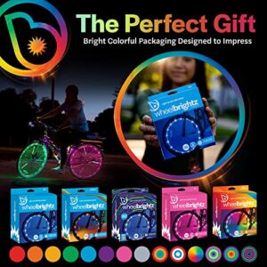 Brightz WheelBrightz 2-Pack Bike Wheel Lights, Blue - LED Bike Lights for Tires - Bike Lighting Parts & Accessories - Outdoor Summer Fun for Boys and Girls