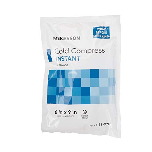 McKesson Cold Compress, Instant Cold Pack, Disposable, 6 in x 9 in, 1 Count, 24 Packs, 24 Total