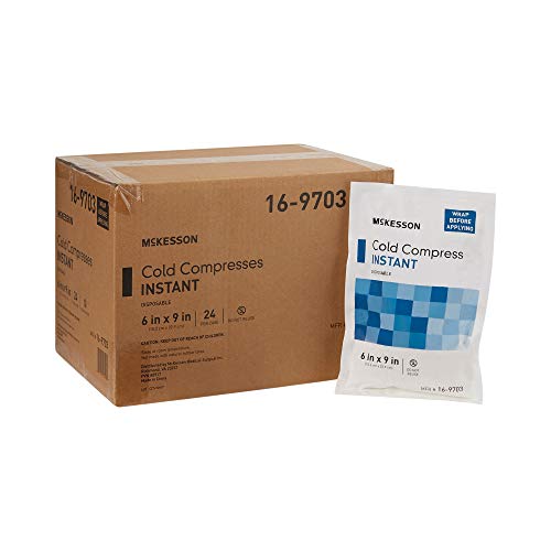 McKesson Cold Compress, Instant Cold Pack, Disposable, 6 in x 9 in, 1 Count, 24 Packs, 24 Total