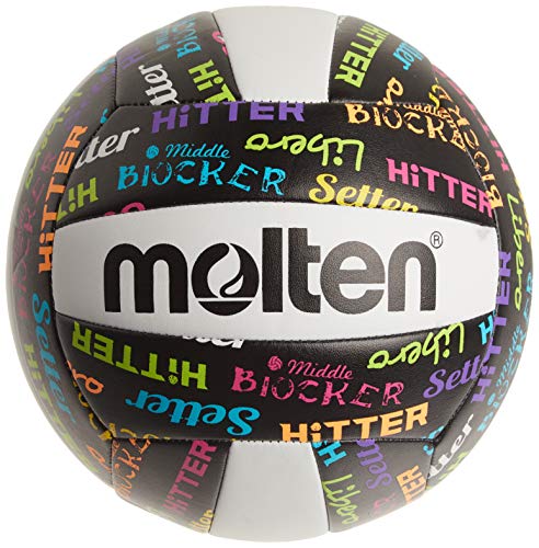 Molten Volleyball Positions Recreational Volleyball, Black/Neon Colors, official, MS500-VBP