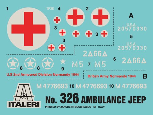 Italeri 510000326 – 1: 35 1/4 Ton 4x4 Ambulance Jeep