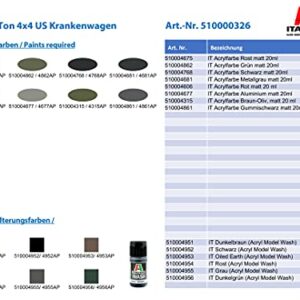 Italeri 510000326 – 1: 35 1/4 Ton 4x4 Ambulance Jeep