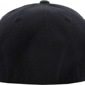 KBY-Fitted BLK (7 5/8) Plain Blank Curved Brim Fitted Baseball Cap Hat Unisex