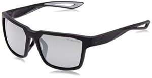 nike fleet square sunglasses, matte black, 55 mm