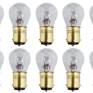 CEC Industries #1158 Bulbs, 6.4/7 V, 16.57/5.25 W, BA15d Base, S-8 shape (Box of 10)