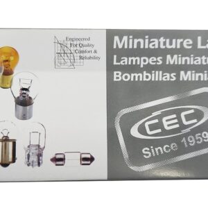 CEC Industries #1158 Bulbs, 6.4/7 V, 16.57/5.25 W, BA15d Base, S-8 shape (Box of 10)