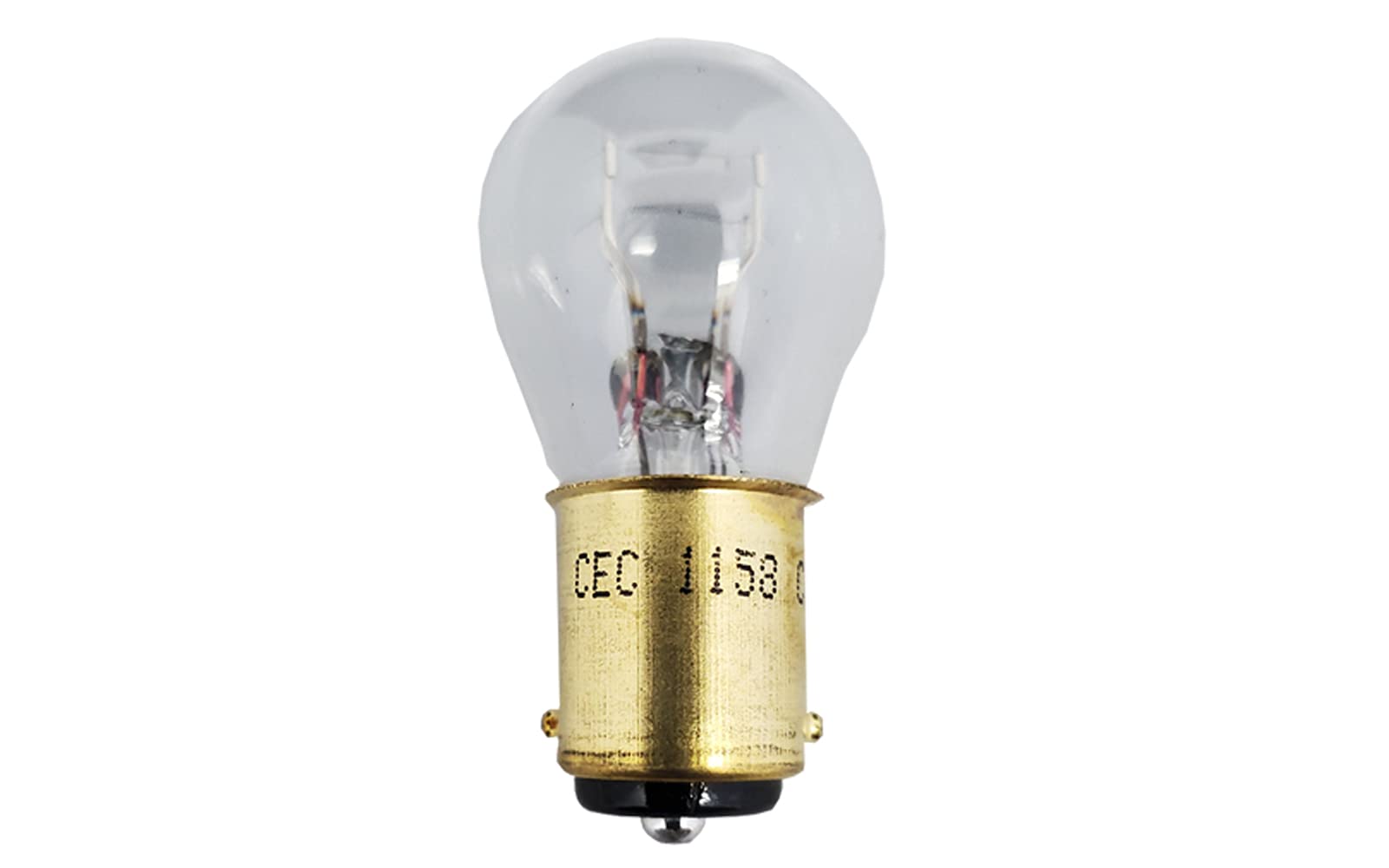 CEC Industries #1158 Bulbs, 6.4/7 V, 16.57/5.25 W, BA15d Base, S-8 shape (Box of 10)