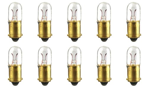 CEC Industries #47 Bulbs, 6.3 V, 0.945 W, BA9s Base, T-3.25 shape (Box of 10)