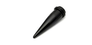 urban body jewelry one acrylic taper: (17mm) black (sold individually. order two for a pair)